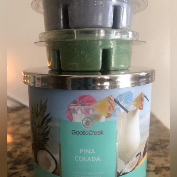 Goose Creek | Accents | Goose Creek Pina Colada 3 Wick Candle Apple Cheesecake Cozy Kitten Wax ...